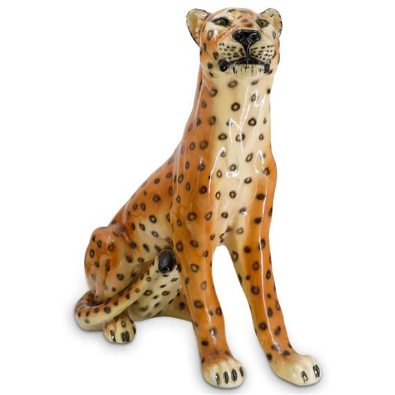 Italian School, 20th Century | Italian Ceramic Cheetah Sculpture (20th ...