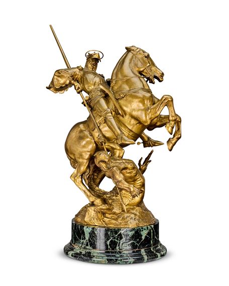 Emmanuel Frémiet | Equestrian model of St George and the Dragon | MutualArt