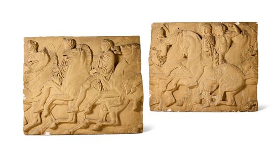 Italian School, 19th Century | A PAIR OF PLASTER RELIEFS DEPICTING ...