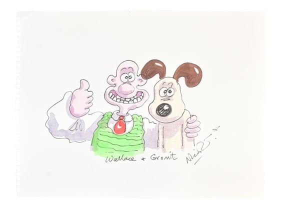 Nick Park | NICK PARK - ORIGINAL LARGE WALLACE & GROMIT WATERCOLOUR ...