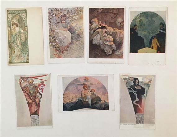 Alphonse Mucha | 6 ILLUSTRATED POSTCARDS. Alphonse MUCHA (1860-1939). 7 ...