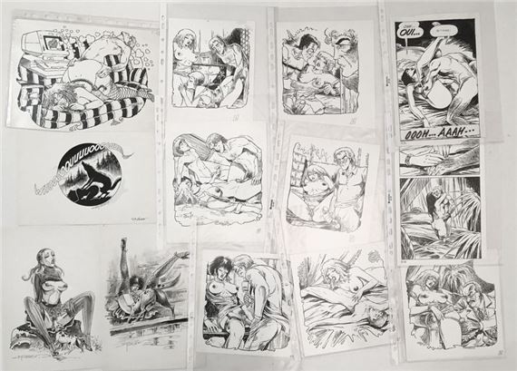 Jacques Géron | ADULT COMIC STRIP. 41 ORIGINAL DRAWINGS. Jacques GÉRON ...