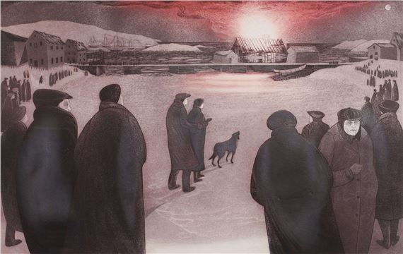 David Blackwood | THE BURNING OF WILLIAM FIFIELD'S FORGE; 1974 (1974 ...