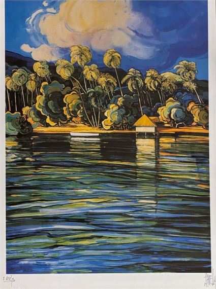 Léon Zanella | Léon Zanella (1956-) Polynesia TAHA Color lithograph ...