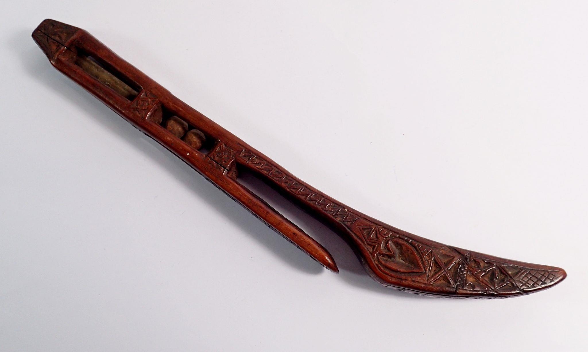 Stick | A Victorian treen knitting sheath or stick with carved ...