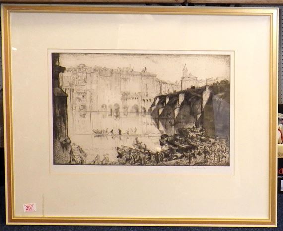 Frank William Brangwyn | The Bridge at Albi | MutualArt