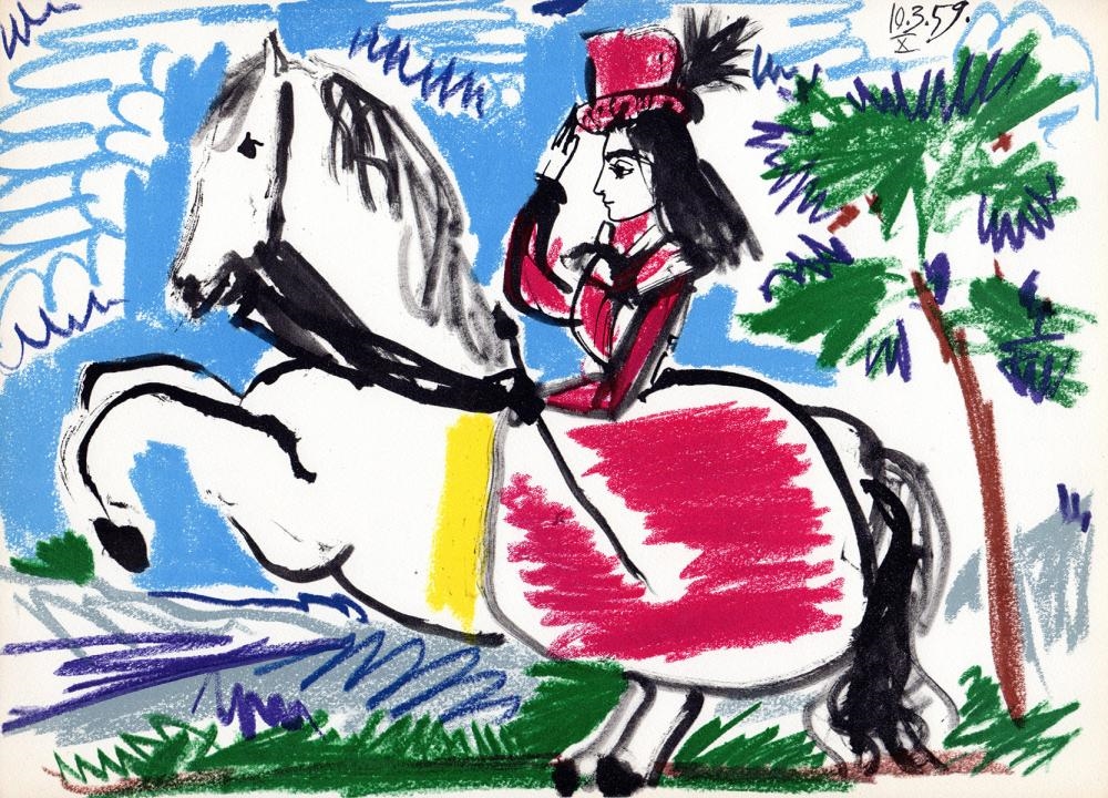 Pablo Picasso | Jacqueline A Caballo (1961) | MutualArt