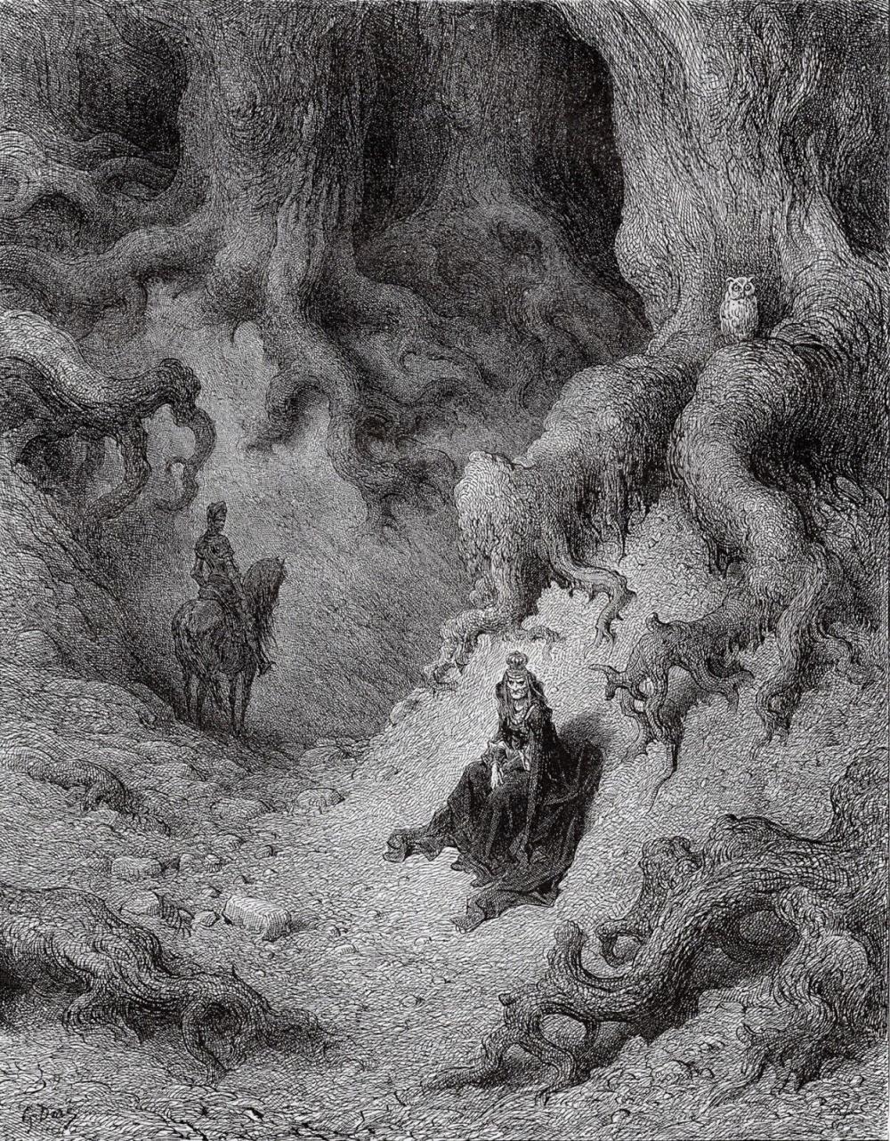 Gustave Doré | Zerbino undertakes the surveillance of the malevovent ...