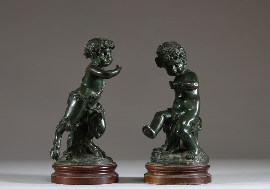 Claude Michel Clodion | Faune et Bacchus enfant (19th Century) | MutualArt