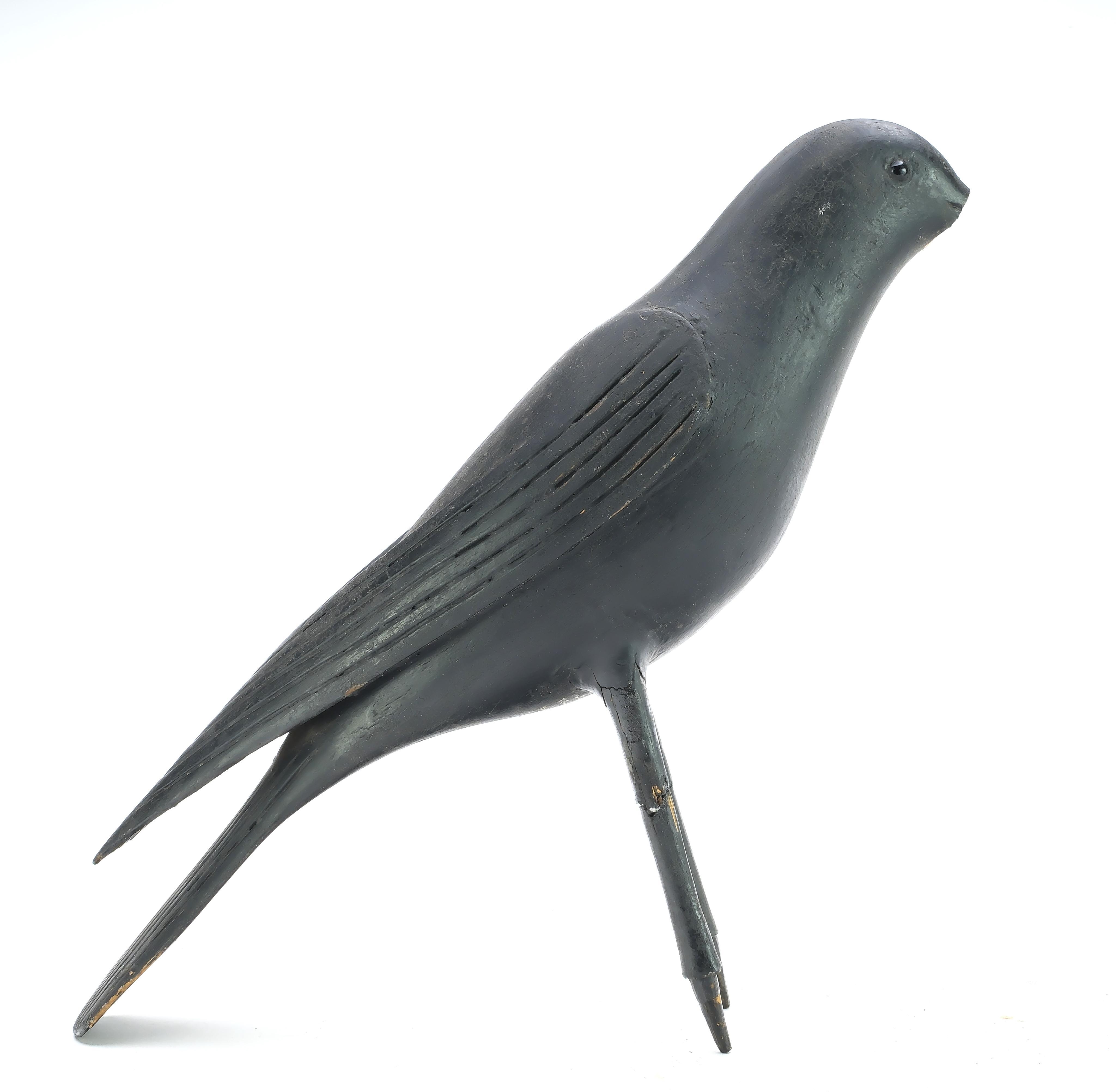 Warren Scott | Crow decoy with raised wingtips | MutualArt