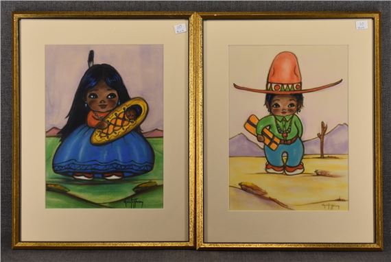 Gerda Christoffersen | Native man and woman (1970s) | MutualArt