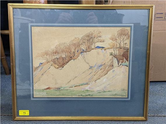 Mary McNicoll Wroe | A watercolour landscape depicting woodland on a ...