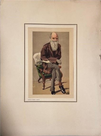 Charles Darwin | CHARLES DARWIN CARICATURE PRINT - REPRODUCTION | MutualArt