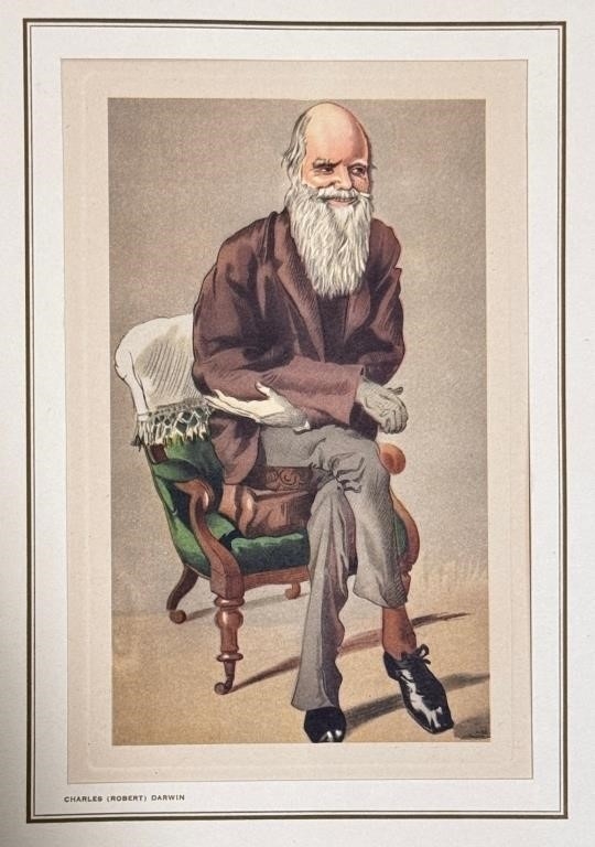Charles Darwin | CHARLES DARWIN CARICATURE PRINT - REPRODUCTION | MutualArt