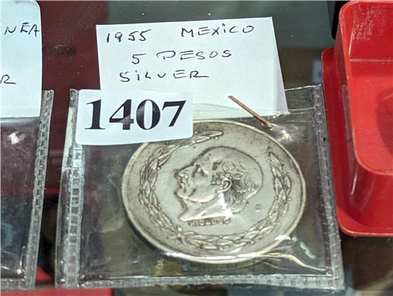 Silver | 1955 MEXICO 5 PESOS (1955) | MutualArt