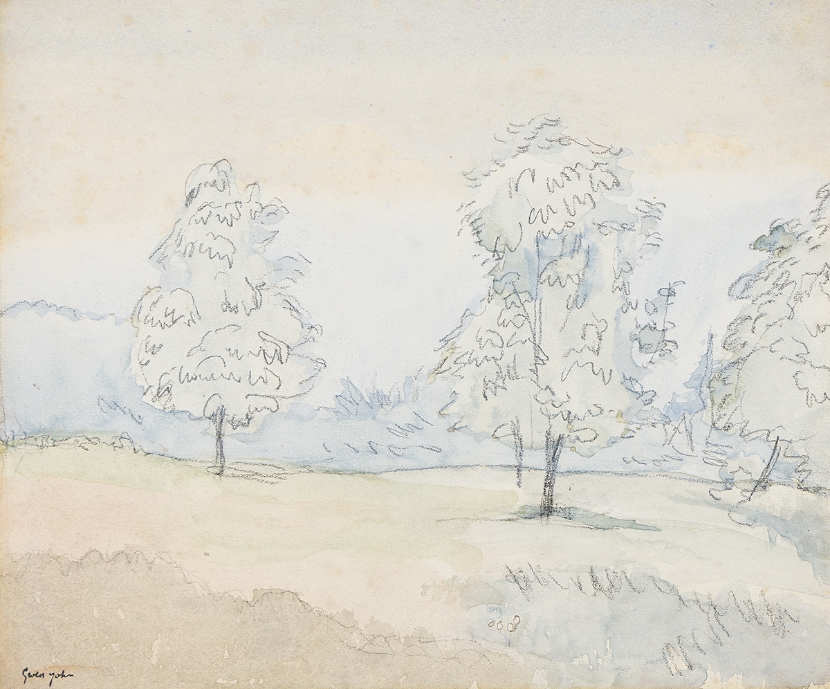 Gwen John | Landscape with Trees (Circa 1915) | MutualArt