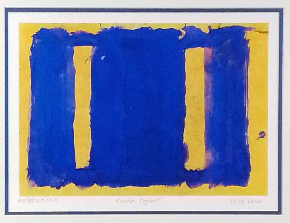 Mark Rothko | Mark Rothko Yellow & Blue 1950 Portfolio Print | MutualArt