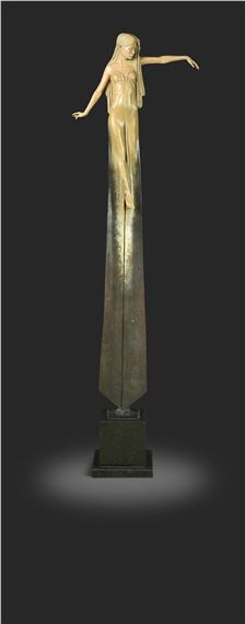Michael James Talbot | two-tone patinated bronze model of an elongated ...