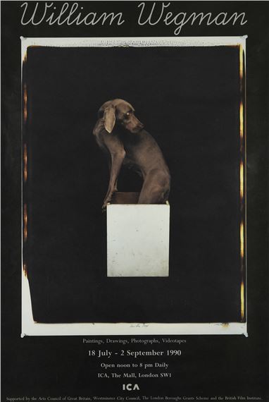 William Wegman | an unframed exhibition poster (1990) | MutualArt