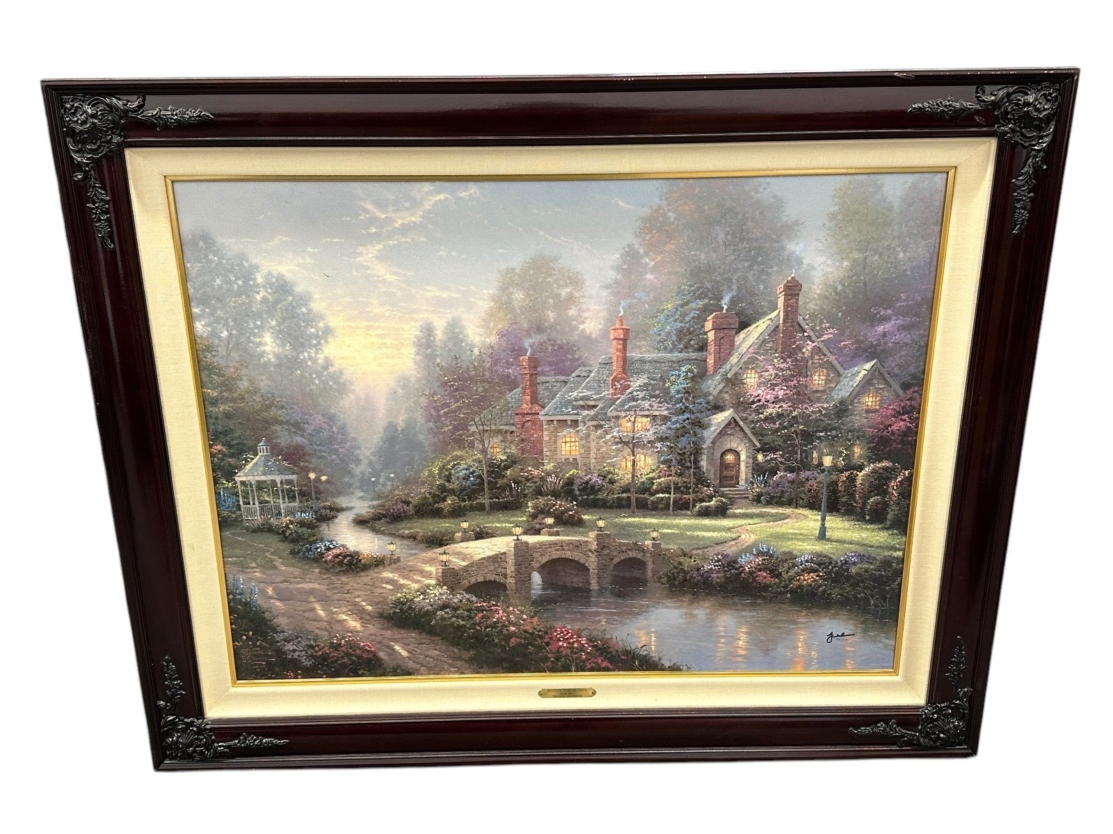Thomas Kinkade | Thomas Kinkade Lithograph Beyond Spring Gate II ...