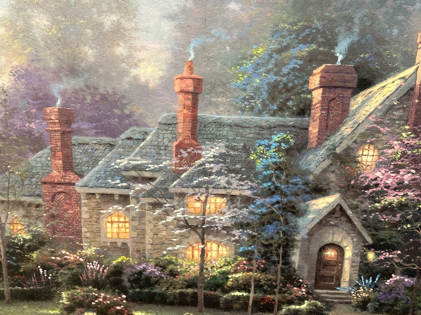 Thomas Kinkade | Thomas Kinkade Lithograph Beyond Spring Gate II ...