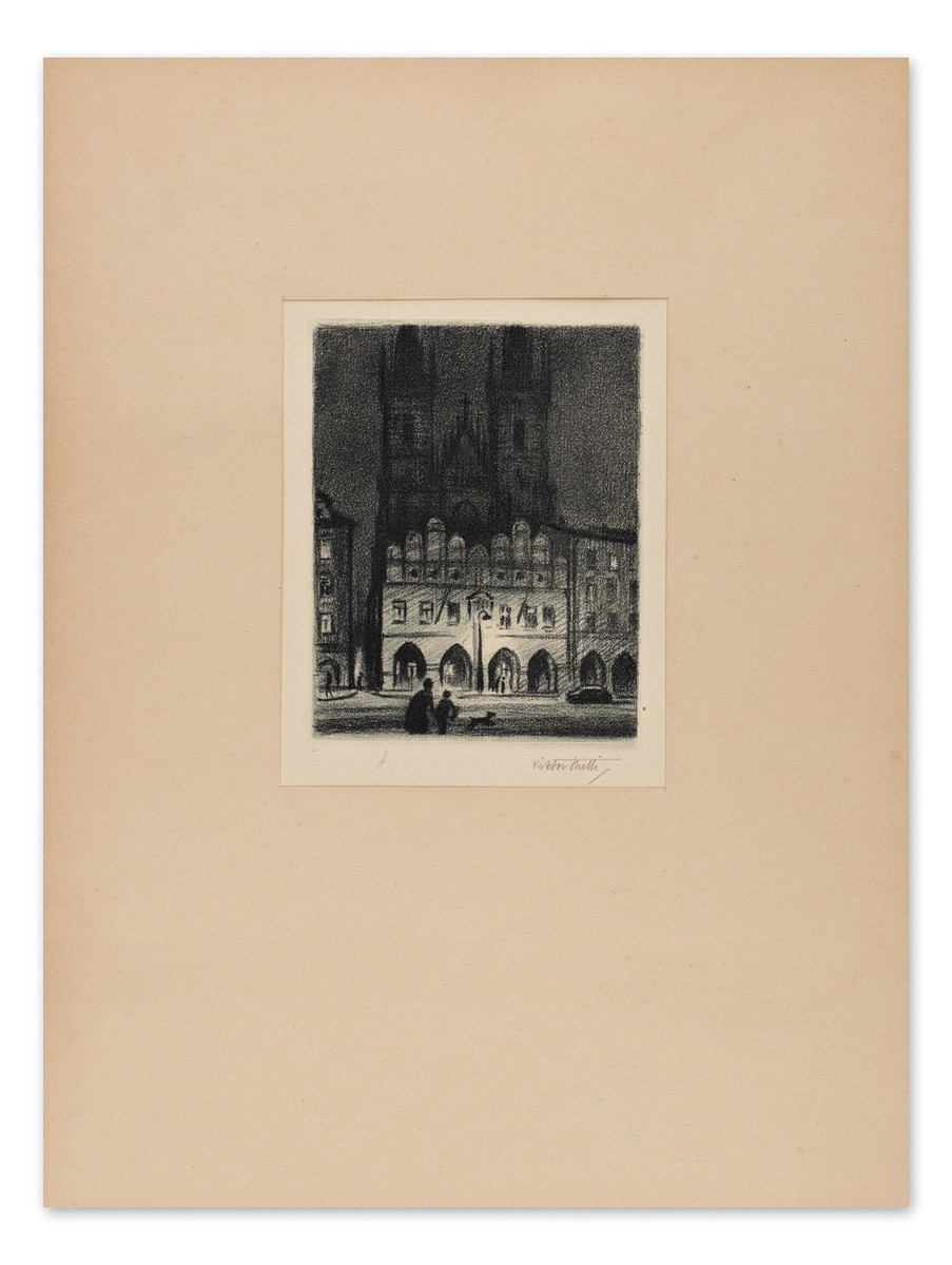 Viktor Stretti | Pražské nokturno (1952) | MutualArt