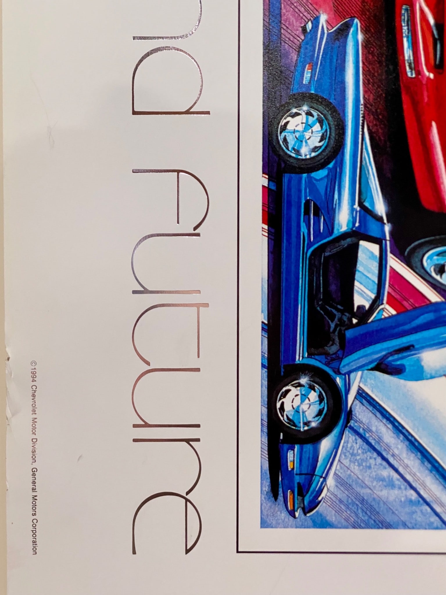 Block | 1994 Corvette Past, Present, and Future Poster on Recycled ...
