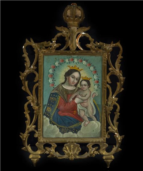 Mexican School, 17th Century | Escuela Mexicana del siglo XVII - Virgen con el Niño | MutualArt