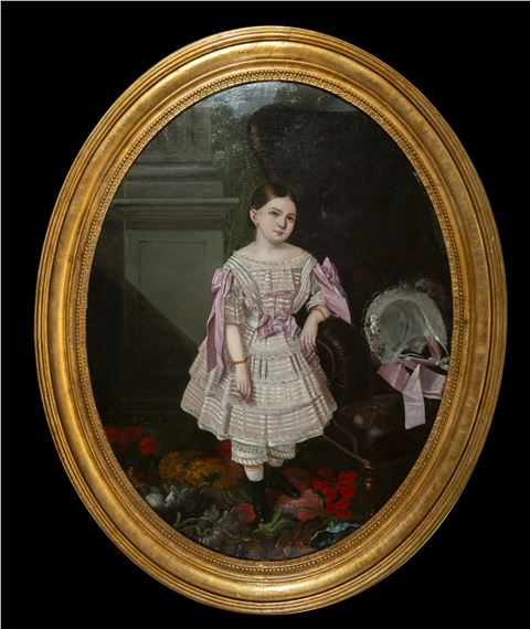 Antonio Mária Esquivel | Retrato de niña con lazo rosa -Antonio María ...