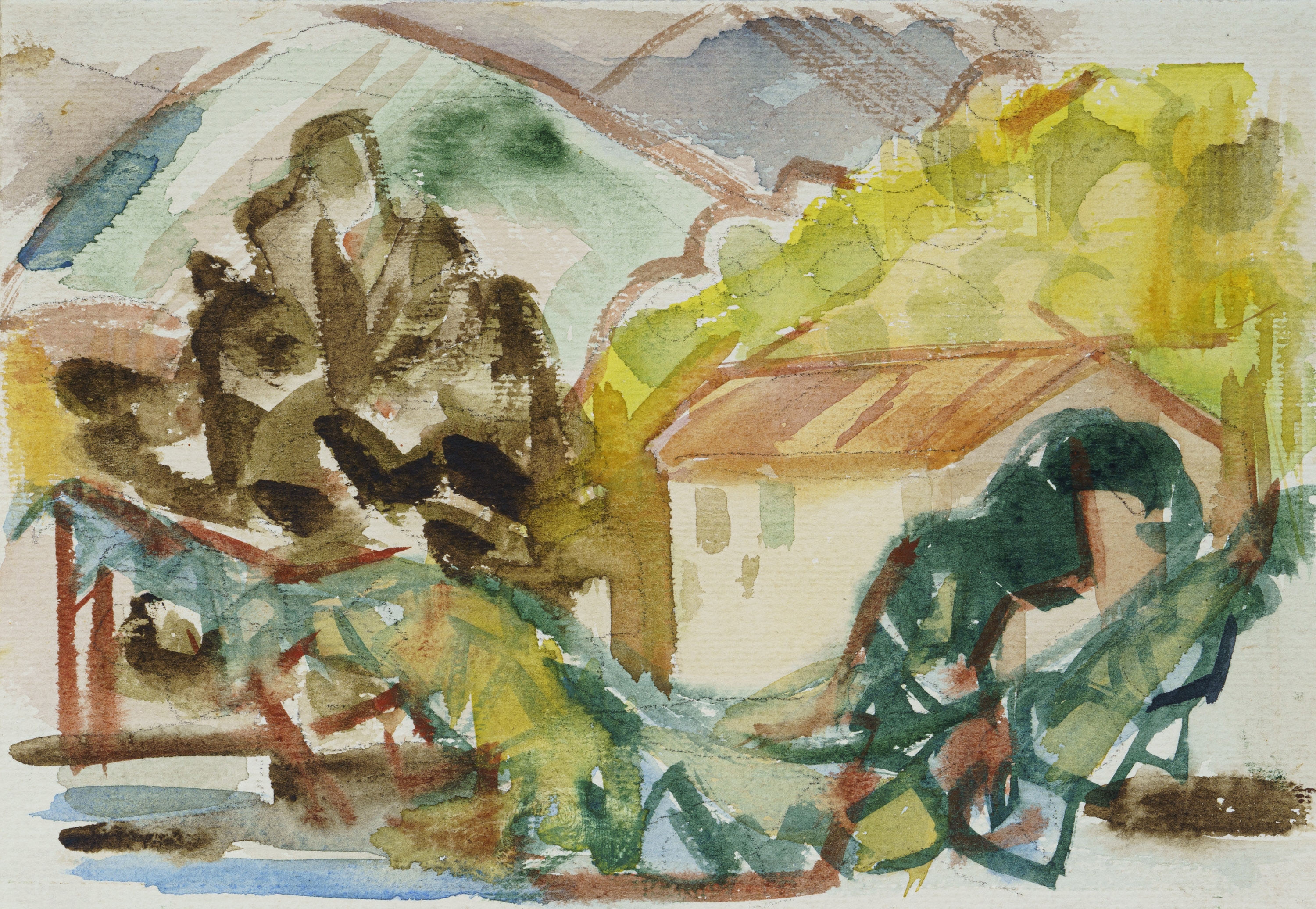 Wilhelm Lachnit | Südliches Bergdorf (1960) | MutualArt