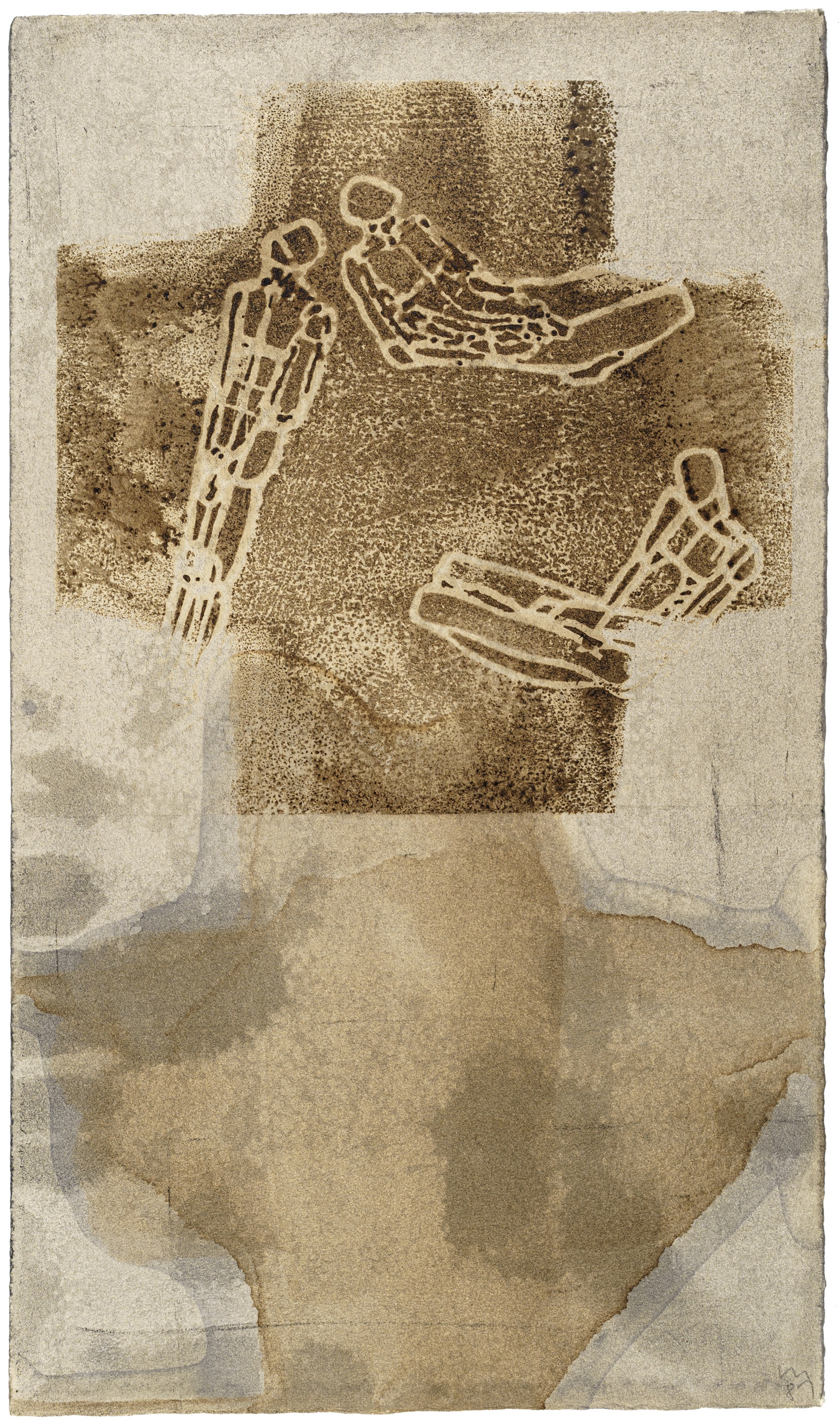 Michael Morgner | Drei Figuren vor Kreuz (1981) | MutualArt