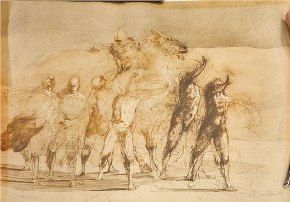 Claude Weisbuch | . The riders Lithograph signed lower right and ...