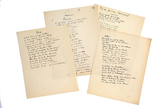 Max Jacob | 4 autograph POETHS (1928 - 1934) | MutualArt