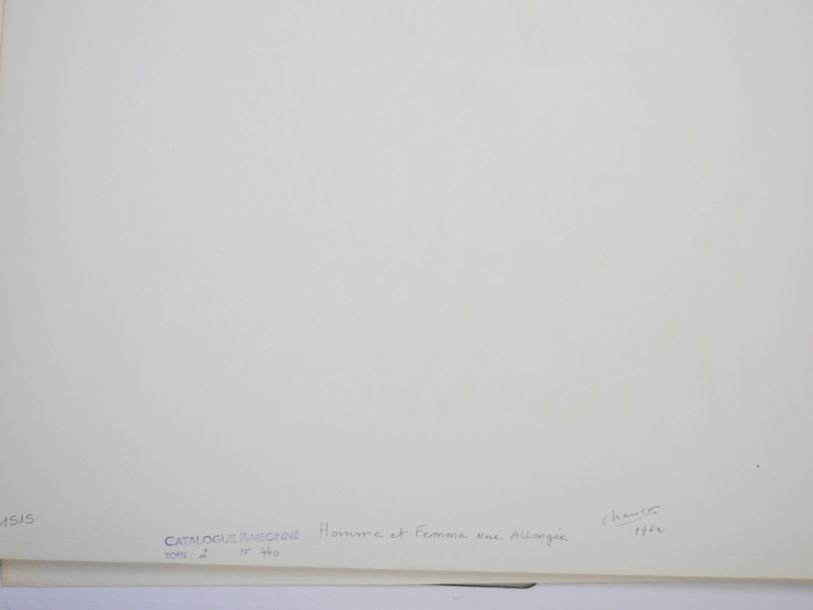 Roland Chanco | Man and Reclining Nude Woman. Ink - Lot (1962) | MutualArt