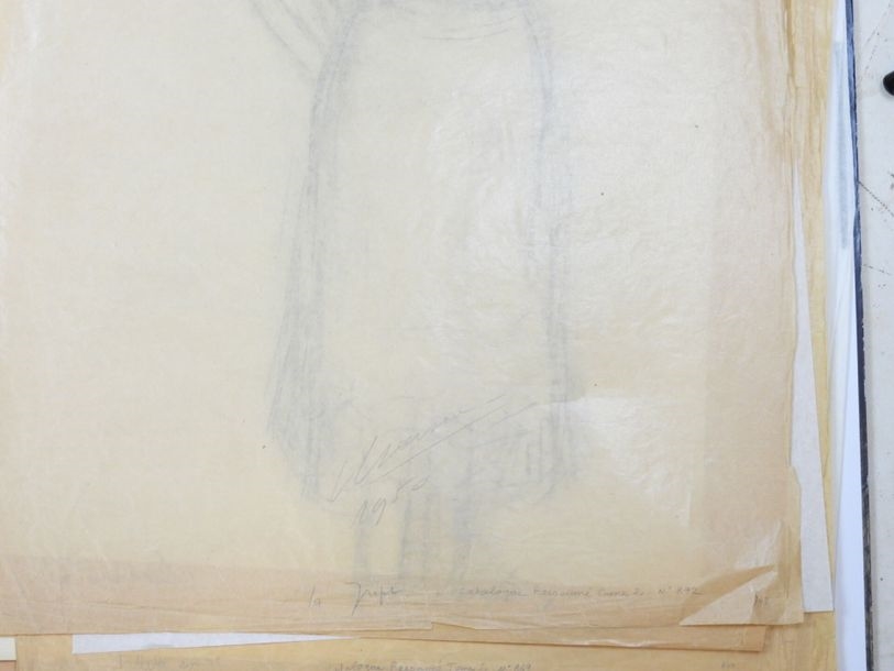 Roland Chanco | The Skirt. Charcoal drawing on oc - Lot (1950) | MutualArt