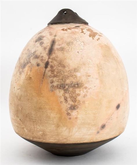 Chris Richard | Chris Richard Raku Fired Pottery Vase (1981) | MutualArt