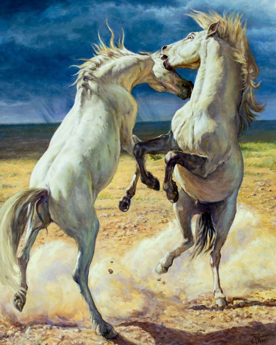 Alexander Yaron | Two Wild Horses (1984) | MutualArt
