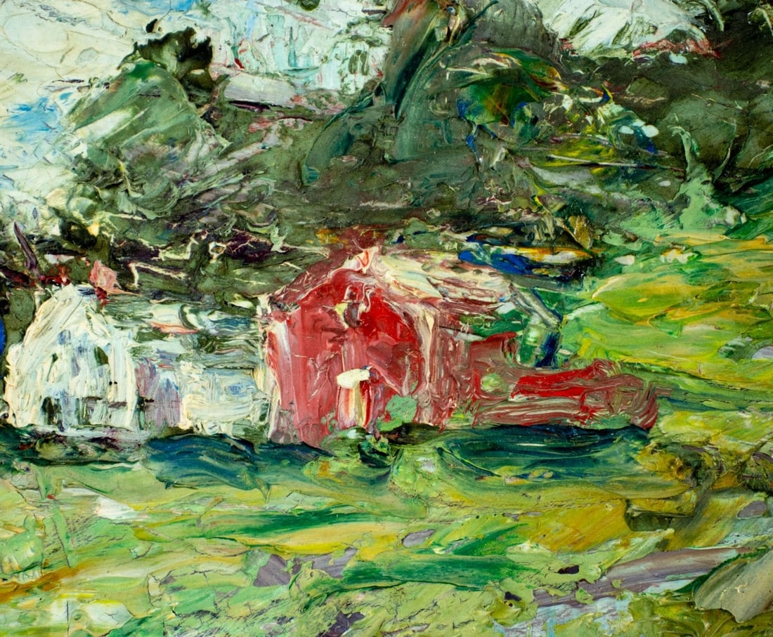 Anne Rogers Minor | Mountain Landscape with Houses | MutualArt