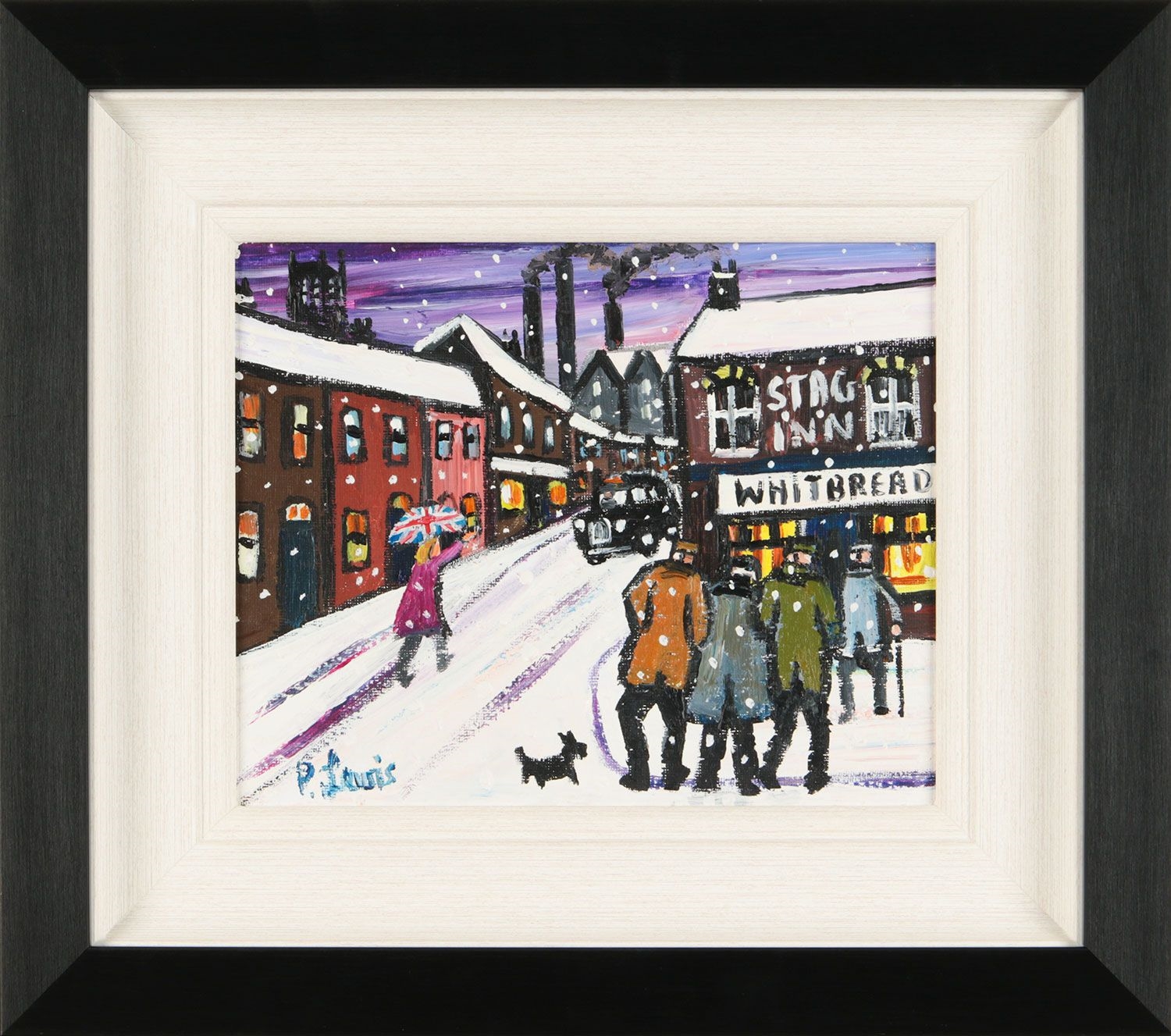 Phil Lewis | OLD CODGERS OUT FOR A BEVVIE IN THE SNOW | MutualArt