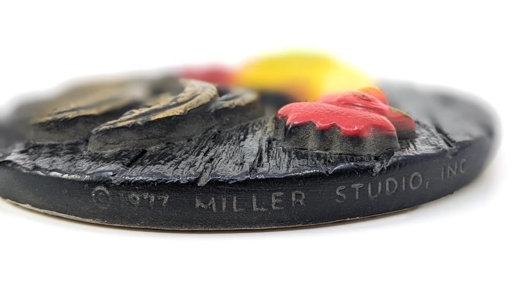 Miller | Chalkware Wall Plaque - Roosters (1977) | MutualArt