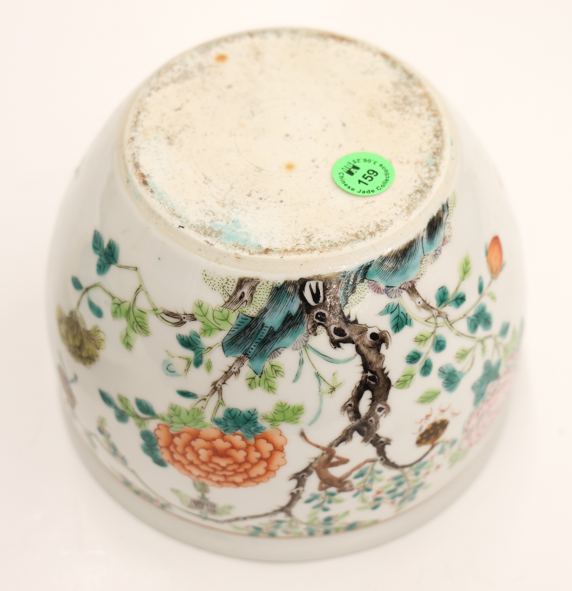 Monkey | Fine Chinese Enameled Porcelain Covered Bowl | MutualArt