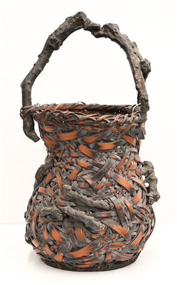 Large | Japanese Large Ikebana Handled Basket | MutualArt