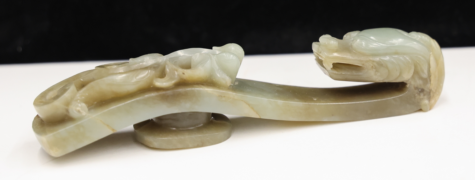 Dragon | Chinese Ming Jade Large Dragon Belt Hook | MutualArt