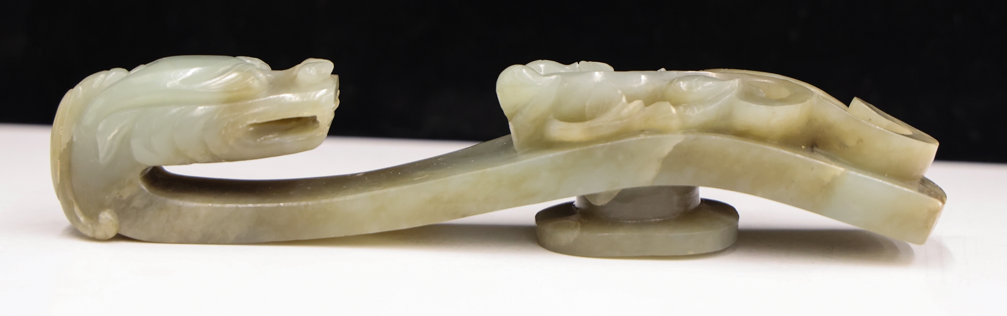 Dragon | Chinese Ming Jade Large Dragon Belt Hook | MutualArt