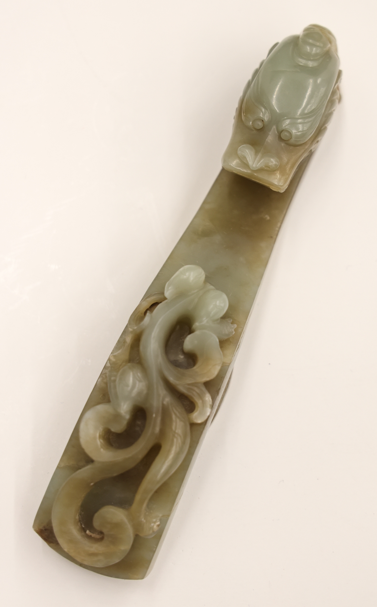 Dragon | Chinese Ming Jade Large Dragon Belt Hook | MutualArt