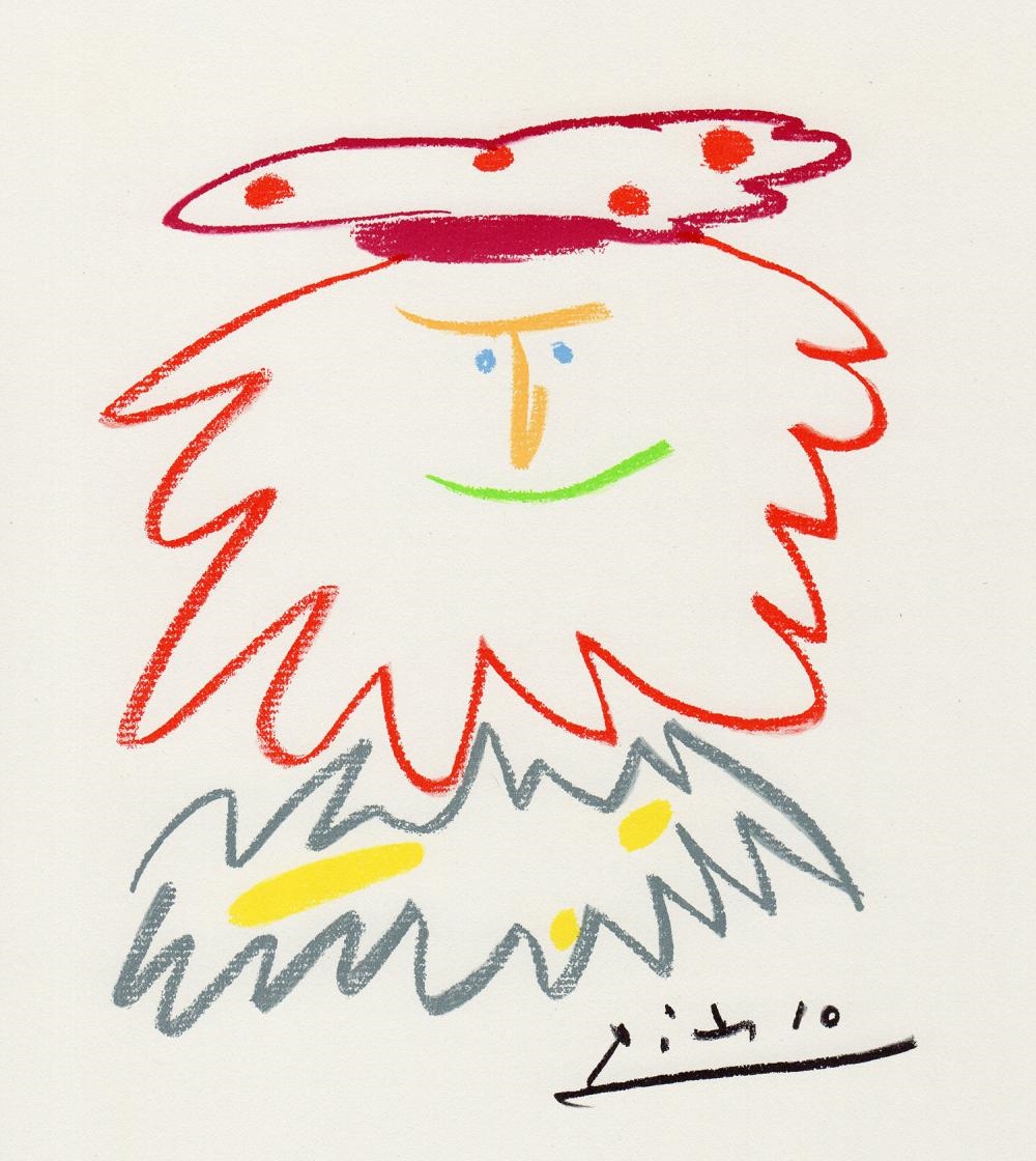 Pablo Picasso | 1968 After Pablo Picasso Color Lithograph Man with a ...