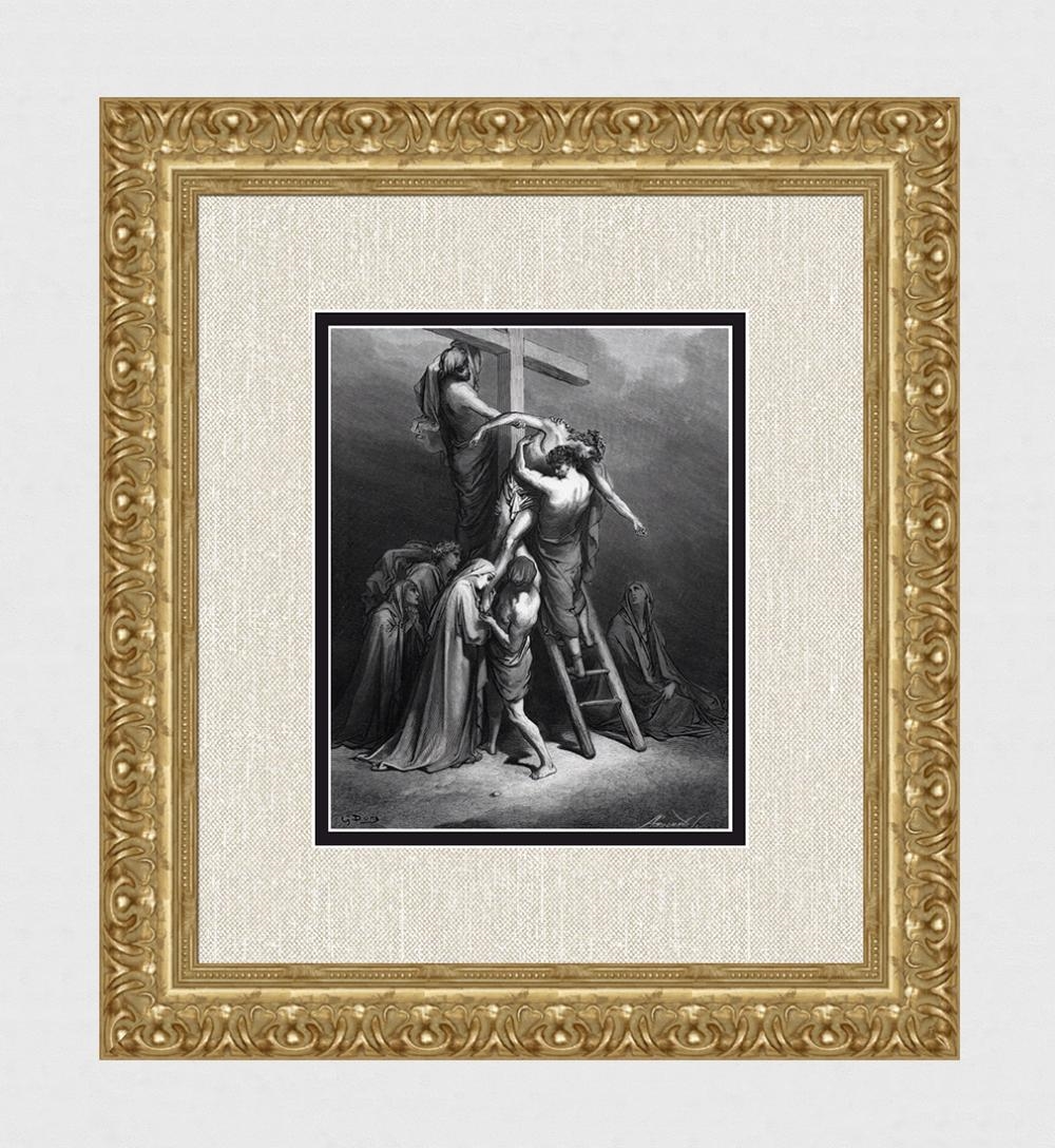 Gustave Doré | 1800s Gustave DORE'S BIBLE Woodcut The Descent from the ...