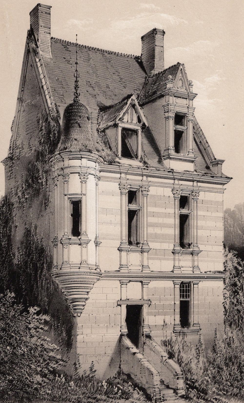 Victor Petit | FRAMED Original Victor PETIT 1800s Lithograph Le Plessis ...