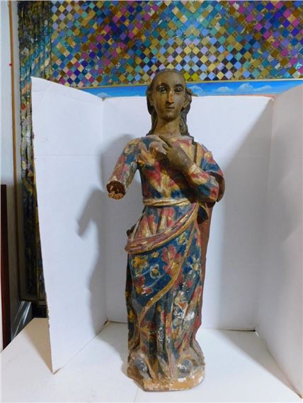Large | Antique Large Spanish Santo Figure | MutualArt