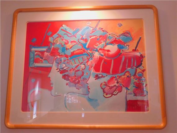Peter Max | Two Women with Hats (Circa 1988) | MutualArt